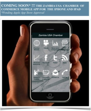 Zambia-USA Chamber of Commerce to launch mobile App for iPhone and iPad ...